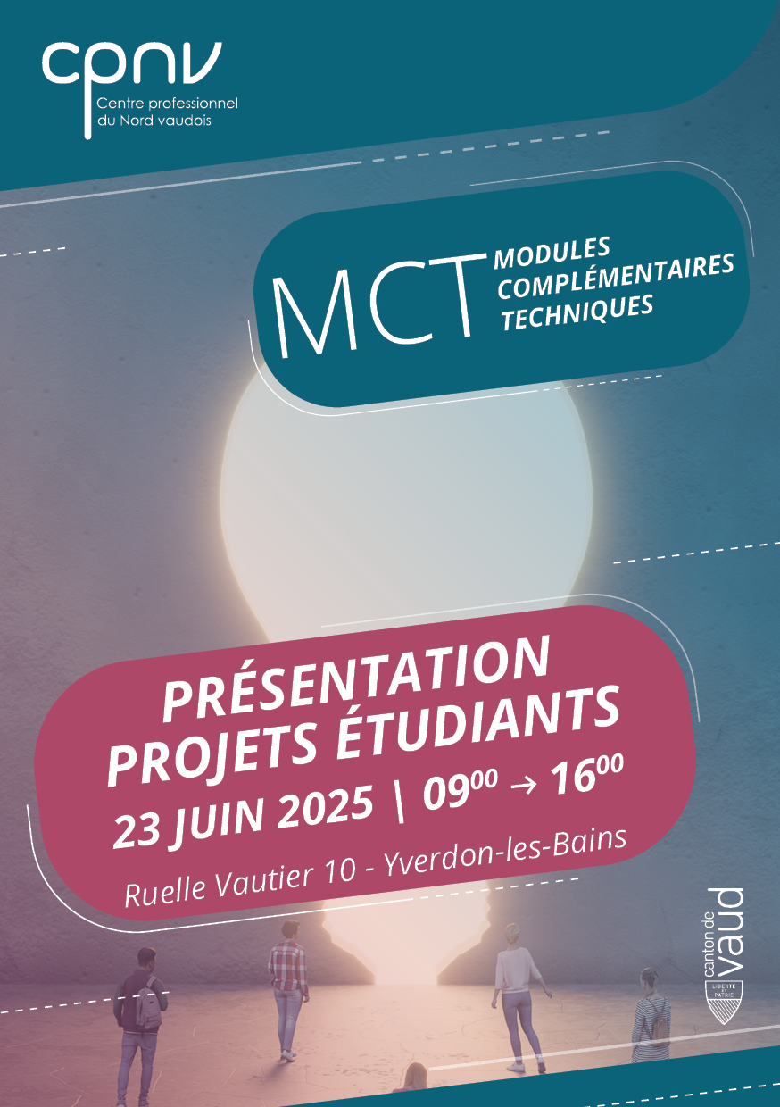 MCT – Présentations des projets élèves 2025 - CPNV
